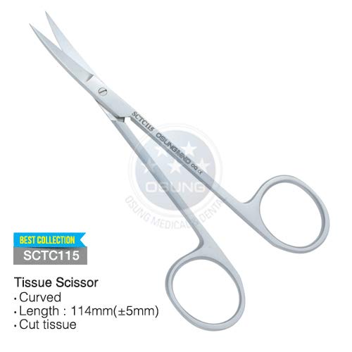 Curved tissue scissor – Implant Line
